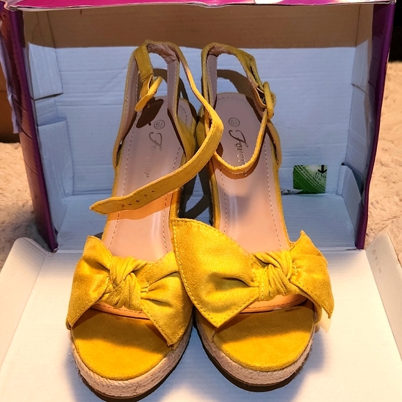 Shoes | Pastel Yellow Wedges | Poshmark